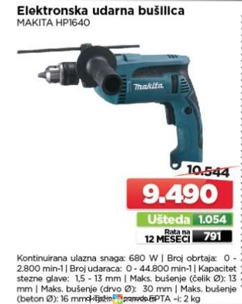 Udarna bušilica Makita HP1640, Makita