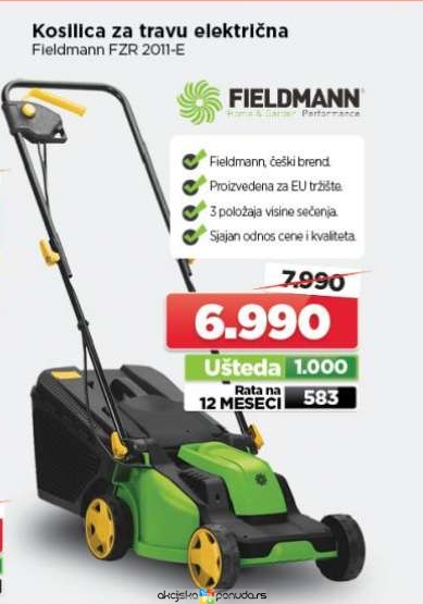 Električna kosilica za travu Fieldmann, FZR 2011-E, Fieldmann