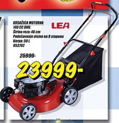 Motorna kosačica Lea 140cc s korpom 50l,