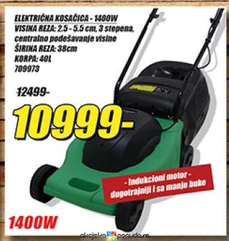 Električna kosačica 1400W,