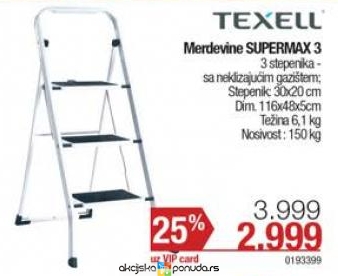 Merdevine satri stepenika Supermax 3 Texell, Texell