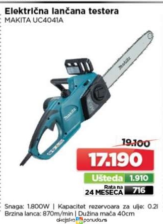 Električna lančana testera Makita UC4041A, Makita