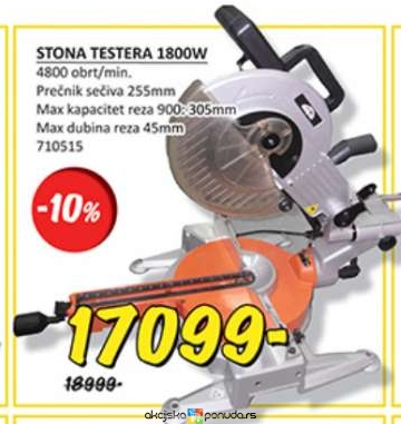 Stona testera 1800W,