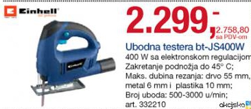 Ubodna testera BT-JS400W, Einhell