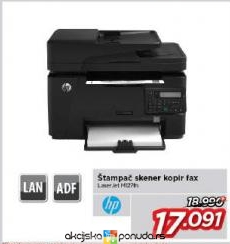 Štampač HP LaserJet M127fn skener kopir fax LAN ADF, HP