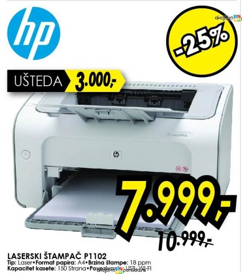 HP laserski štampač LaserJet P1102, HP