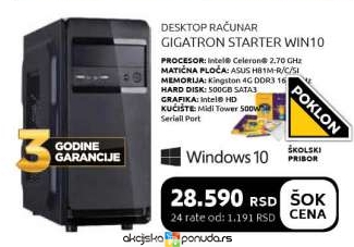 Desktop računar Gigatron Starter Win 10, Gigatron kompjuteri