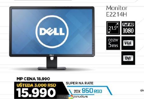 Dell monitor E2214H, Dell