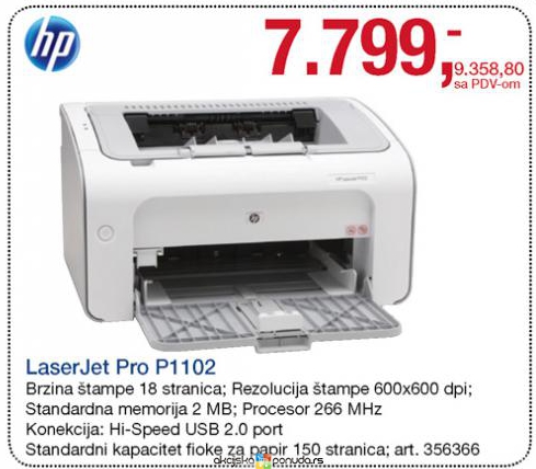 HP LaserJet Pro P1102 štampač, HP