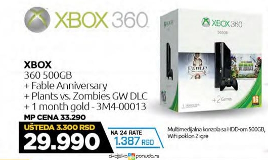 XBOX 360 konzola 500GB, Xbox