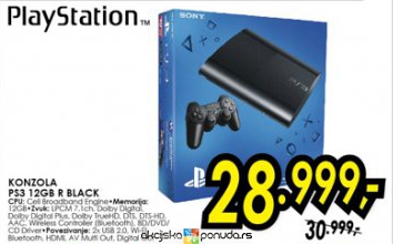 Sony PlayStation PS3 konzola 12GB R black, Sony