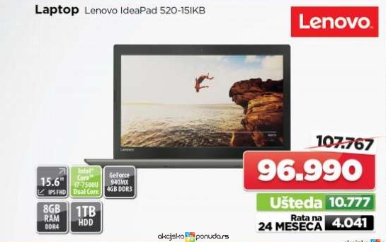 Lenovo laptop IdeaPad 520-15IKB, Lenovo