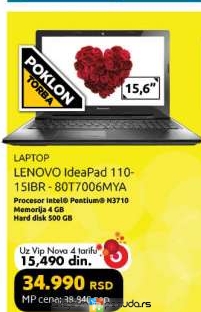 Laptop Lenovo IdeaPad 110-15IBR, Lenovo