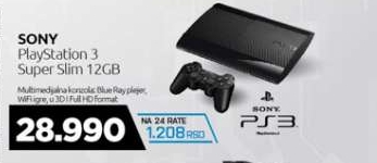 Sony PlayStation PS3 konzola Super Slim 12 GB, Sony