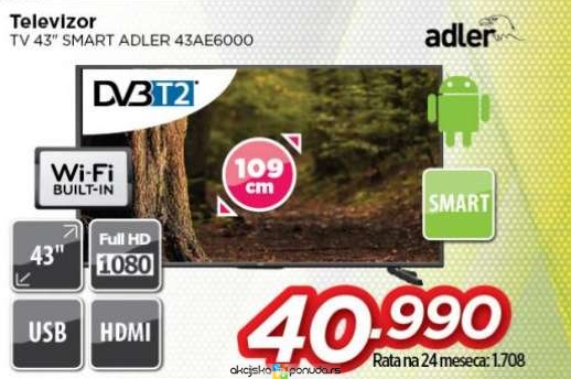 Adler televizor 43 in Smart LED Full HD, Adler