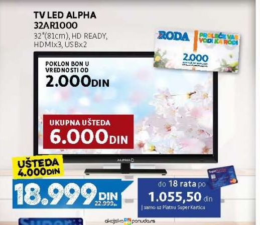 Televizor Alpha TV 32 in LED HD Ready, Alpha