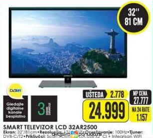 Alpha televizor TV 32 in Smart LED HD Ready, Alpha