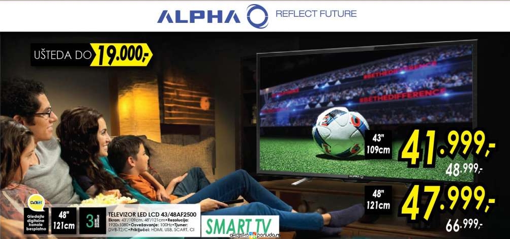 Alpha TV 43 in Smart LED Full HD, Alpha