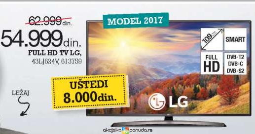 Televizor LG-TV 43 in Smart LED Full HD, 43LJ624V, LG