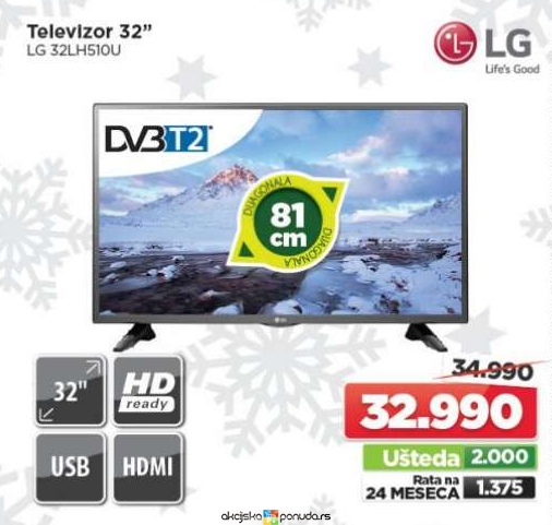 Televizor LG TV 32 in LED Full HD, LG LED 32LH510U, LG