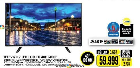 Televizor Panasonic TV 40 in Smart LED Full HD, Panasonic