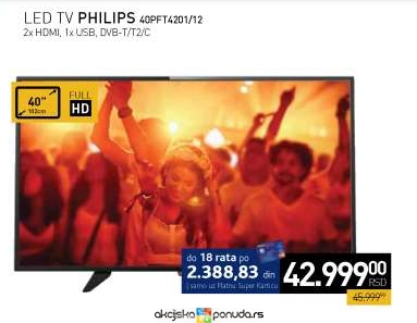 Televizor Philips TV 40 in LED Full HD, Philips