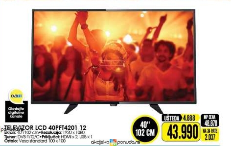 Televizor Philips TV 40 in LED Full HD, Philips