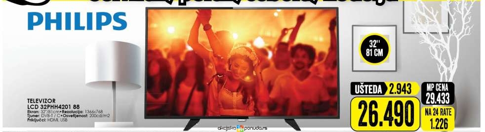 Televizor Philips TV 32 in LED HD Ready, Philips