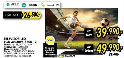 Philips TV 40 in Smart LED Full HD, Philips