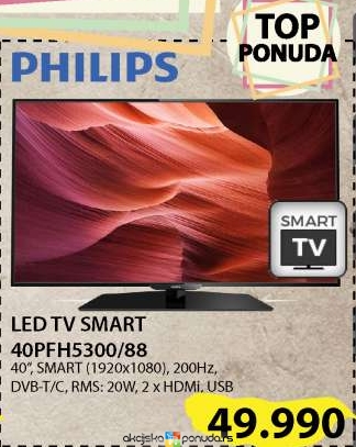 Philips TV 40 in Smart LED Full HD 40PFH5300/88, Philips