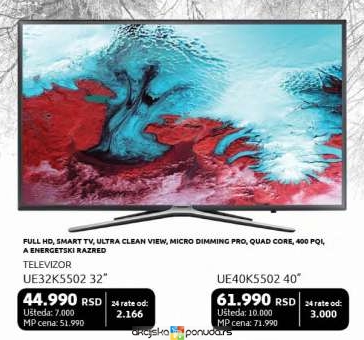 Televizor Samsung TV 32 in Smart LED Full HD, UE32K5502, Samsung