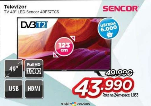 Sencor televizor TV 49 in LED Full HD, Sencor