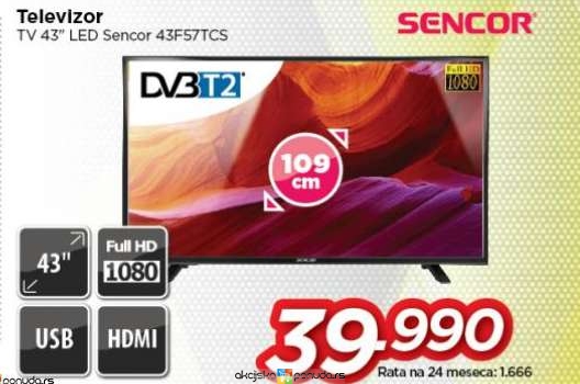 Sencor TV 43 in LED Full HD, Sencor