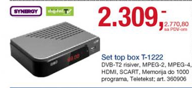 Set Top Box Synergy T-1222,