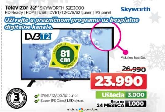 Televizor Skyworth TV 32 in LED HD Ready, Skyworth