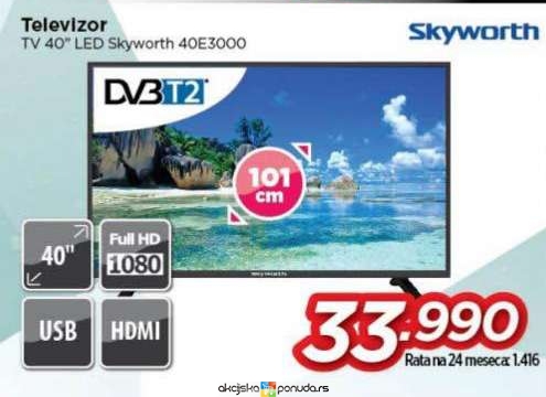 Skyworth televizor TV 40 in LED Full HD, Skyworth