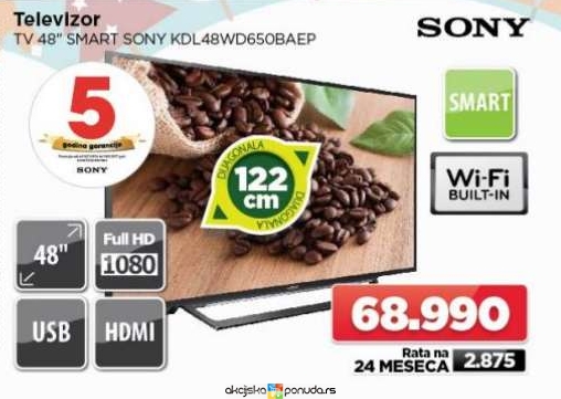 Televizor Sony TV 48 in Smart LED Full HD, Sony