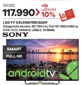 Televizor Sony TV 55 in LED Full HD androidtv, Sony