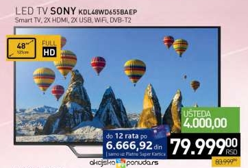 Sony televizor 48 in Smart LED Full HD, Sony