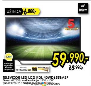SOny TV 40 in LED Full HD, Sony
