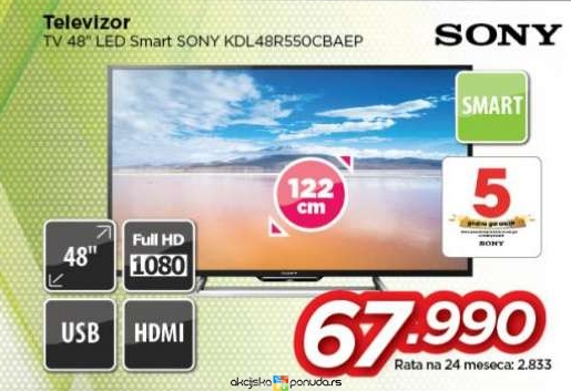 Sony TV 48 in Smart LED Full HD, Sony