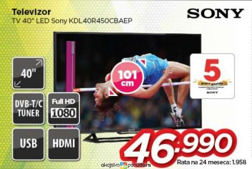 Sony TV 40 in LED Full HD, Sony