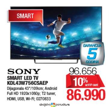 Sony TV 43 in Smart LED Full HD Androidtv, Sony