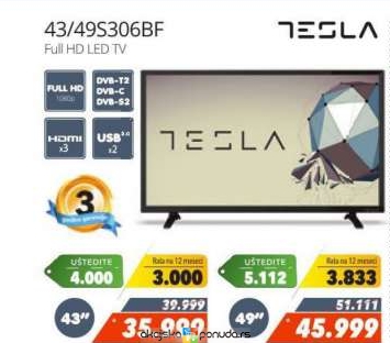 Televizor Tesla TV 40 in LED Full HD, Tesla