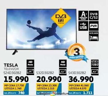 Tesla TV 24 in LED HD Ready S24D302B2, Tesla