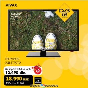 Televizor Vivax TV 24 in LED Full HD, 24LE75T2, Vivax