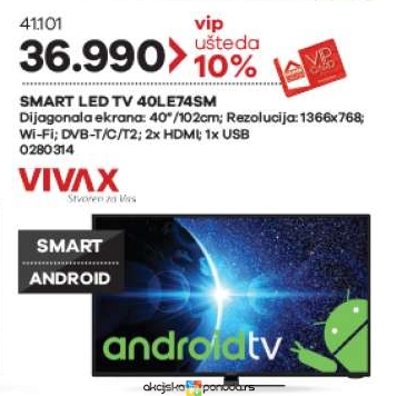 Televizor Vivax TV 40 in Smart LED Full HD androidtv, Vivax