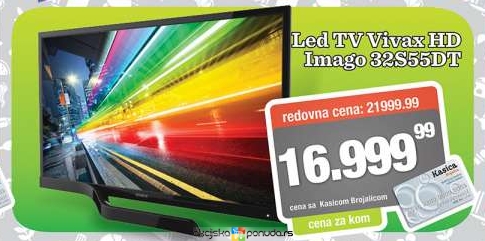 Vivax TV 32 in LED HD Ready 32S55DT, Vivax