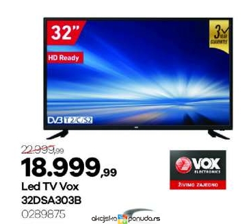 Televizor Vox TV 32 in LED HD Ready, Vox