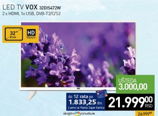 Televizor Vox TV 32 in LED HD Ready, Vox